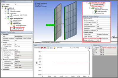 Longitudinal Damping and Preload | Ansys Mechanical Workbench