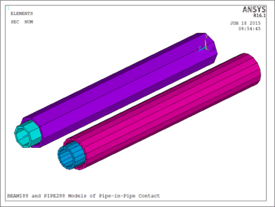 Modeling Pipe Inside Pipe Contact | Ansys Mechanical WB