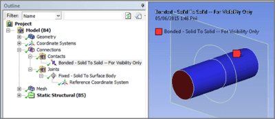 Connecting a Surface Body Edge to a Rigid Body Face | Ansys WB