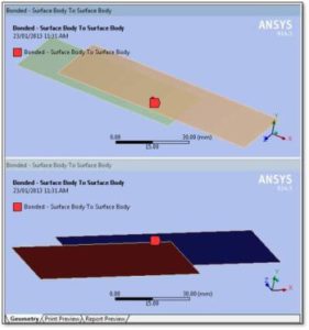 Bonded Contact Between Shell Faces | Ansys Mechanical WB