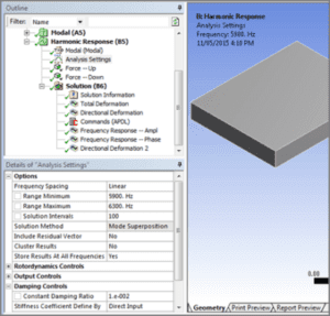 Harmonic Response Analysis & Face Rotation | Ansys Workbench