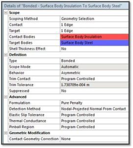 Optimal Thermal Contact Settings | Ansys Mechanical Workbench